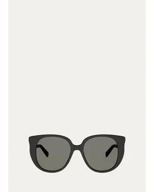 Celine Triomphe Mini 55mm Butterfly Sunglasses - Black/smoke