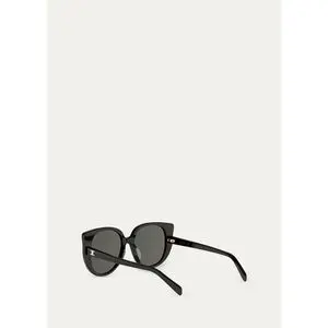 Celine Triomphe Mini 55mm Butterfly Sunglasses - Black/smoke