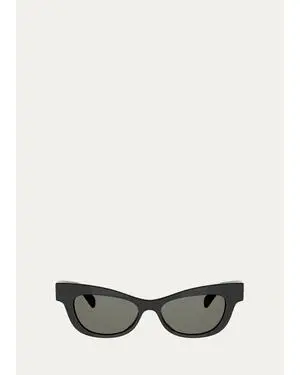 Celine Triomphe 53mm Cat-eye Sunglasses Black/smoke