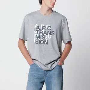 A.p.c. Grey Transmission T-shirt In Cotton - Gray