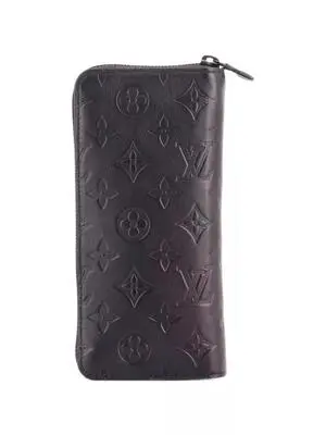 LOUIS VUITTON Zippy Wallet Monogram Shadow Leather Vertical Small Wallets
