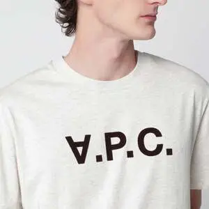A.p.c. Ecru Standard Grand Vpc Cotton T-shirt