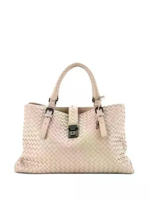 Bottega Veneta Roma Bag Intrecciato Nappa Medium Tote Bag - Neutrals