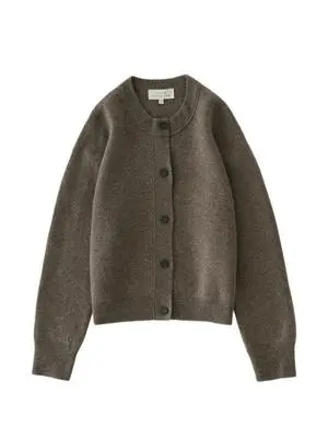 Studio Nicholson Crew Neck Cardigan - Mouse