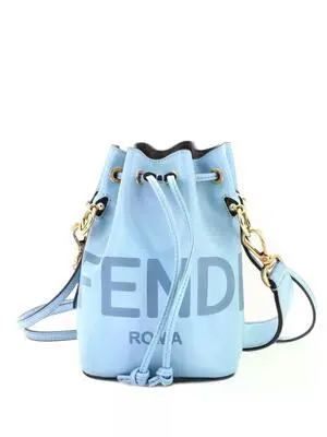 Fendi Logo Mon Tresor Leather Mini Bucket Bag