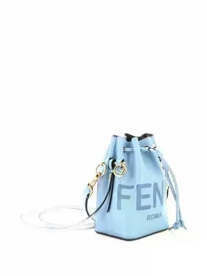 Fendi Logo Mon Tresor Leather Mini Bucket Bag