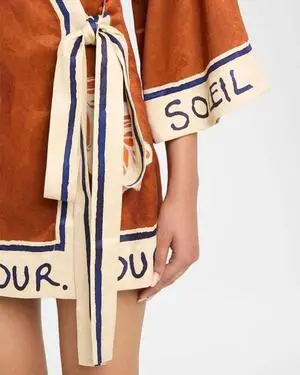 ALEMAIS Soleil D & Apos;amour Wrap Mini Dress