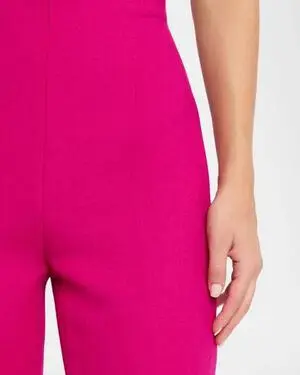 SERGIO HUDSON High-waisted Flared-leg Pants - Raspberry