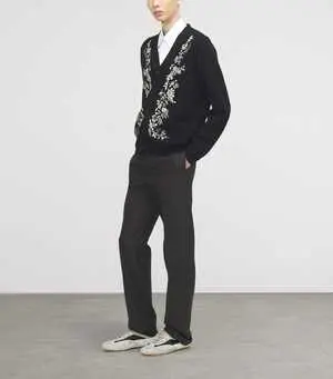 Alexander McQueen Wool Embroidered Cardigan