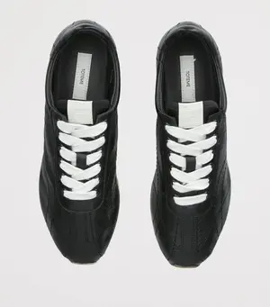 TOTEME Nappa Leather Flex Sneakers - Black