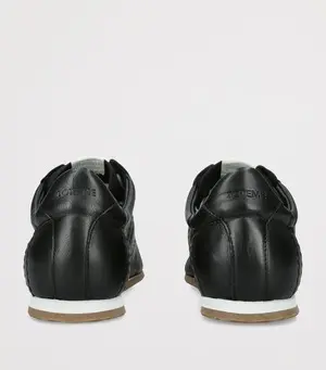 TOTEME Nappa Leather Flex Sneakers - Black