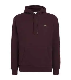 Lacoste Fleece Logo Hoodie - Red