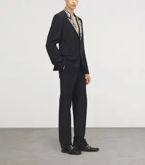 Alexander McQueen Wool-mohair Embroidered Blazer