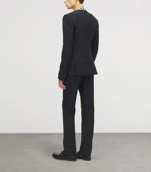 Alexander McQueen Wool-mohair Embroidered Blazer