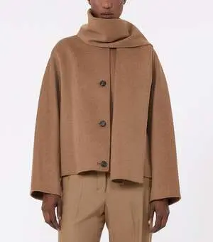 Max Mara Virgin Wool Scarf-neck Jacket