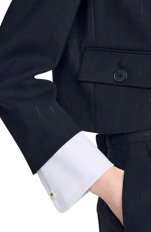 Sandro Short Jacket With Standing Collar