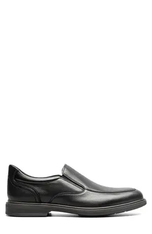 Florsheim Highrise Leather Moc Toe Slip On - Black