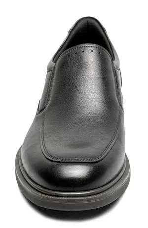Florsheim Highrise Leather Moc Toe Slip On - Black