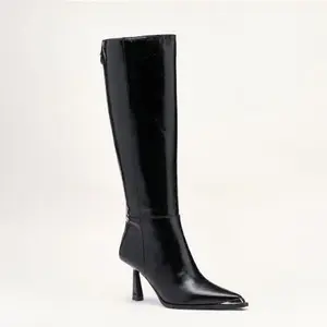 MALLET Sienna Leather Knee High Boots - Black