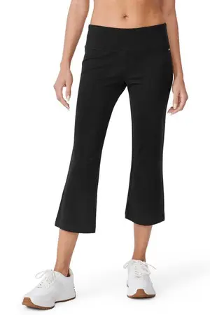 JOCKEY Cotton Stretch Slim Flare Capri Black