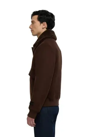 Pajar Lebron Lightweight Wool Bomber Jacket - Truffle