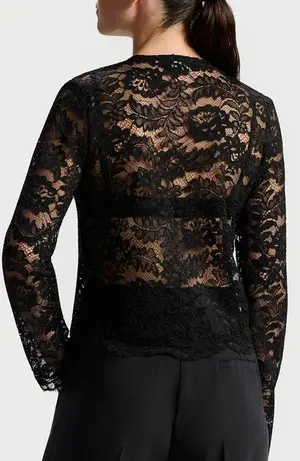 Ronen Chen Klil Lace Cropped Cardigan