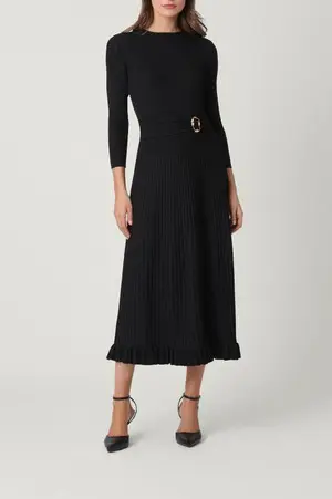 Shoshanna Minipleated Knit Effie Dress
