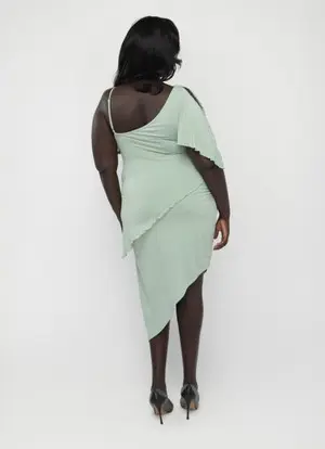 TYLER MCGILLIVARY Eris Asymmetric Cowl Neck Draped Cowl Tank
