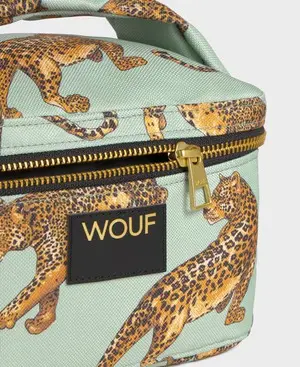 WOUF Leopard Vanity Bag - Emerald Leopard