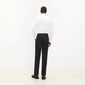 Theory Modern Trouser In Stretch Wool - Deep Black