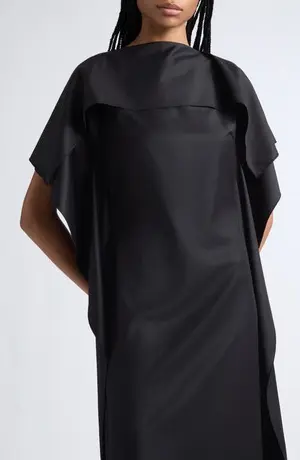 JEAN PAUL GAULTIER Virgin Wool Cape Gown - Black