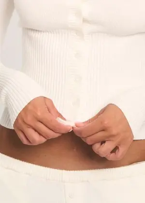 SEASHELL ITALIA Amanda Knit Cardigan - White