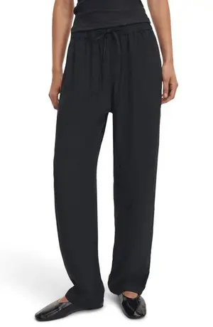 Rag & Bone Atlas Satin Pull On Pants - Black