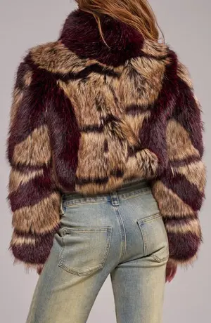 AZALEA WANG Padme Faux Fur Jacket