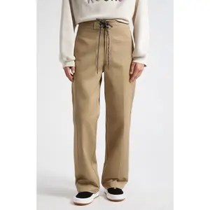 NAHMIAS Drawstring Cotton Twill Trousers
