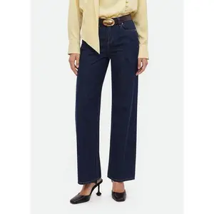 NOCTURNE High Rise Straight Leg Jeans - Navy