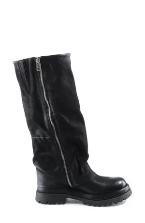 A.S.98 Doson Leather Knee High Boot - Black