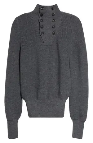 Paloma Wool Milon Merino Wool Rib Sweater - Grey
