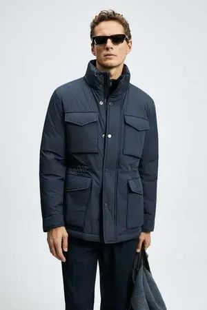 LUFIAN Goose Down Field Jacket - Navy