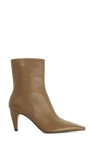 Dune London Overt Pointed Toe Bootie - Khaki