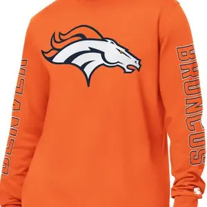STARTER Denver Broncos Clutch Hit Ii Long-sleeve T-shirt