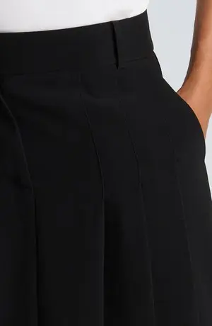 KENNETH COLE COLLECTION Pleated Satin Maxi Skirt