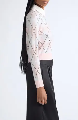 Alice + Olivia Carolann Argyle Sweater