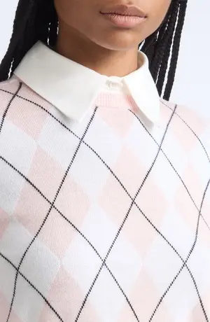 Alice + Olivia Carolann Argyle Sweater