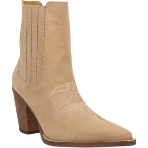 DINGO Paloma Leather Western Bootie - Sand