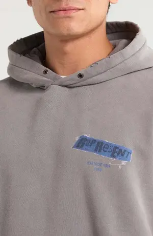 REPRESENT Ransom Cotton Hoodie - Oxidized Grey