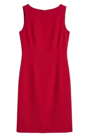 KASPER Sleeveless Bateau Neck Sheath Dress