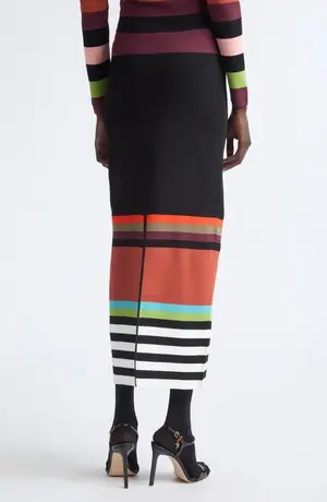 Christopher John Rogers Stripe Pencil Skirt
