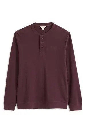 SEASALT CORNWALL Brigantine Waffle Organic Cotton Henley T-shirt