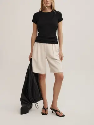 Witchery Overlay T-shirt - Black